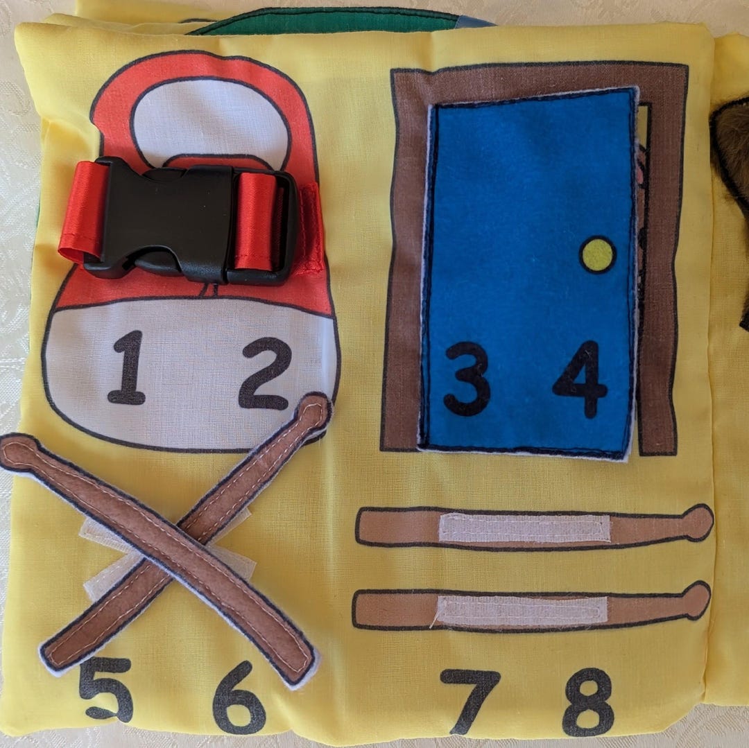 Nursery Rhymes Fabric Busy Book – Customizable Sensory Toy - Etsy