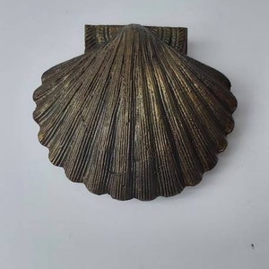 Scallop Shell Door Knocker, Sea Shell Door Knocker, Antique Brass ...