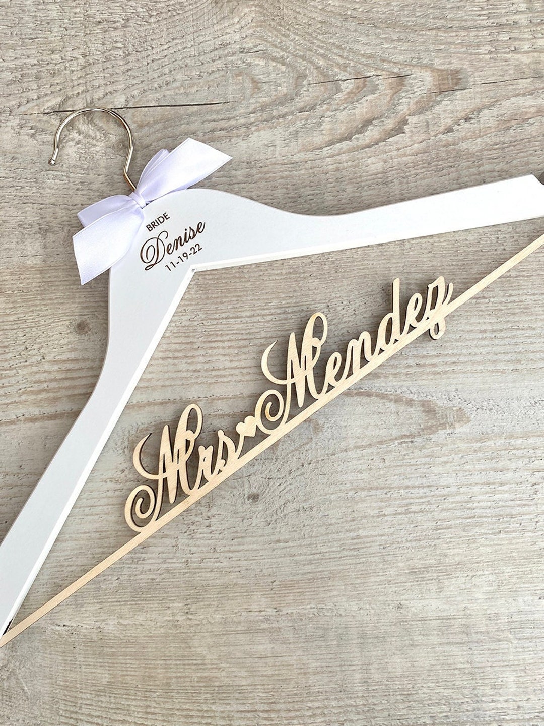 Personalized Wedding Hanger, Bridal Hanger, Custom Name Hanger, Wedding ...
