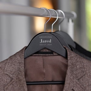 Wooden Engraved Hanger, Groomsmen Gifts, Groom Suit Hanger, Wedding ...