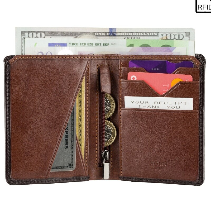 Slim Leather Wallet - Etsy