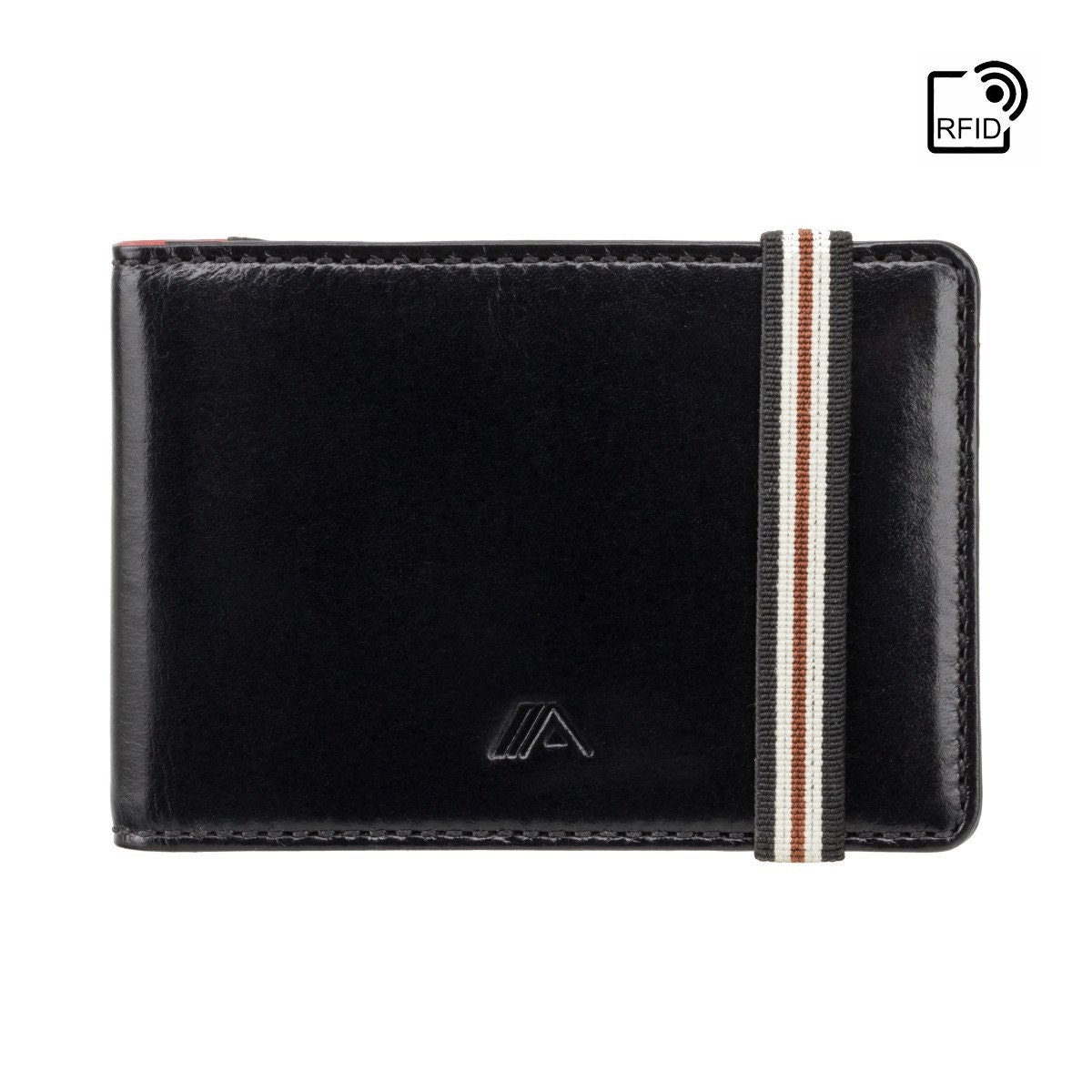 Slim Wallet With Elastic Band for Men With RFID Blocking | Etsy