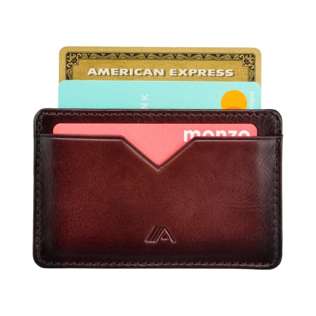 Super Small Leather Credit Card Holder Wallet Minimalist Design Leather ...