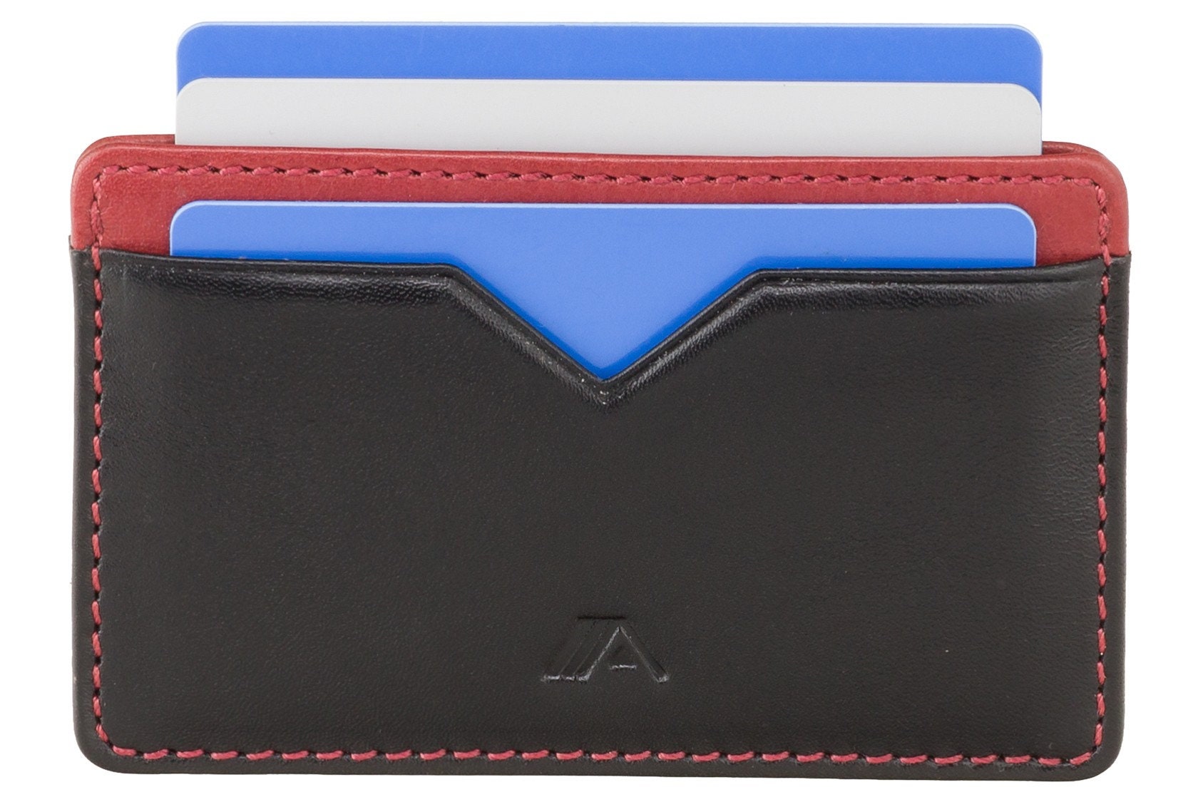 Mans Slim Credit Card Holder Real Leather 2 Card Slots - Etsy