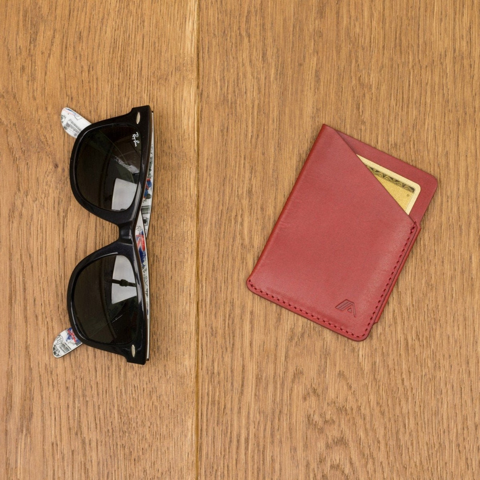 Leather Front Pocket Wallet Molten Red A-SLIM Ninja | Etsy UK