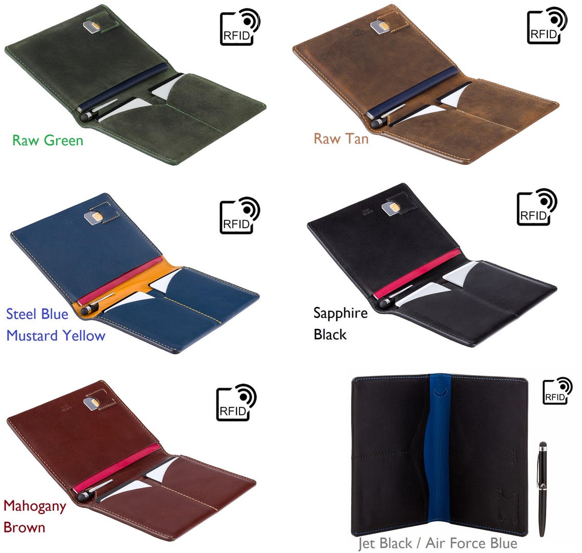 Luxury RFID Leather Passport Holder / Travel Wallet | Etsy