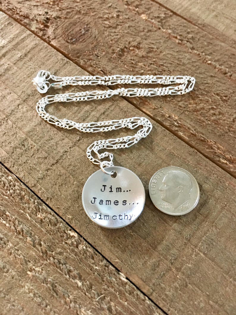 The Office-jim, James, Jimothy Necklace-the Office Necklace- Dwight-7/8 ...