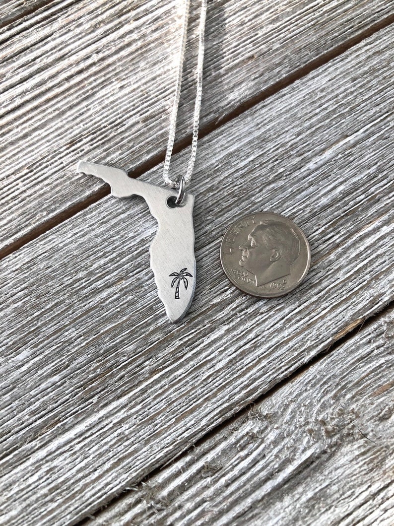 Florida Necklace-fort Lauderdale Necklace-florida Jewelry-handstamped ...