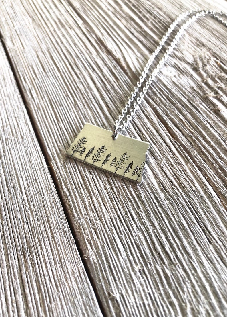 North Dakota State Necklace-gift - Etsy