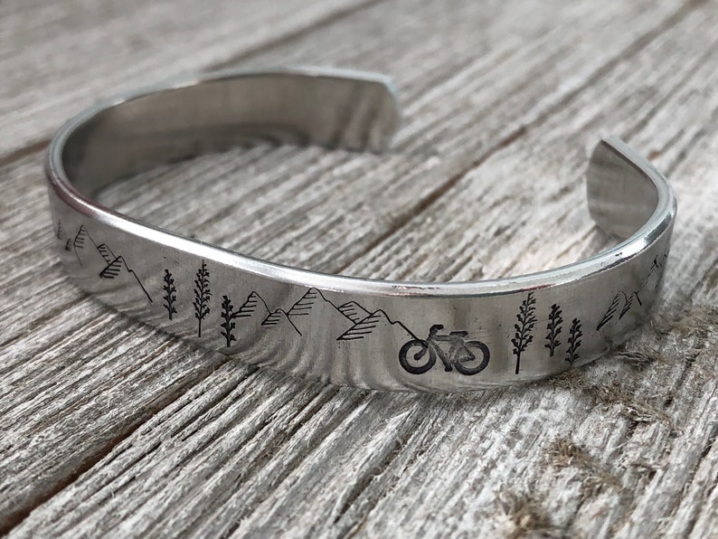 Mountain Biking Bracelet-aluminum Cuff - Etsy