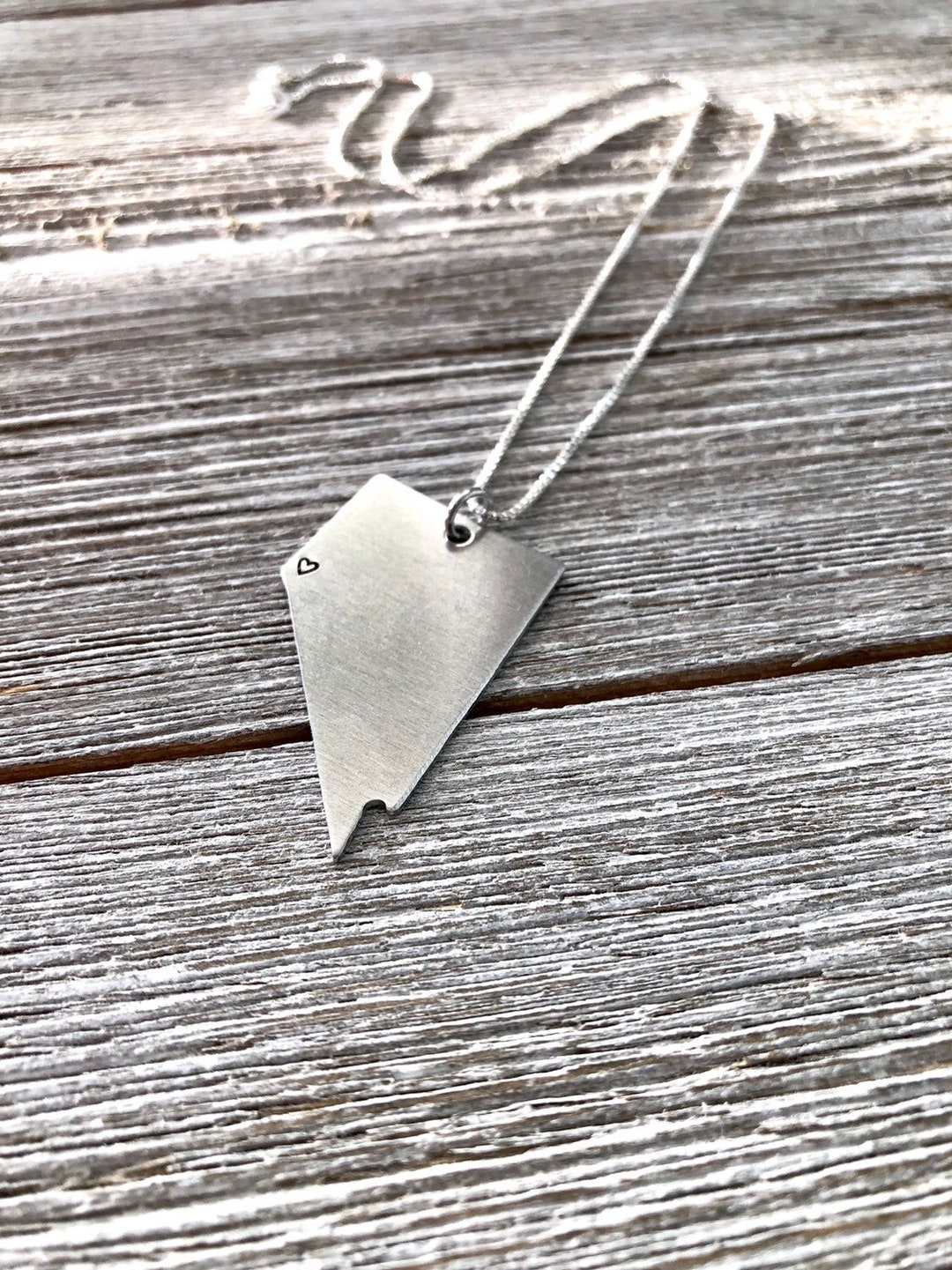 Large Nevada Necklace-lake Tahoe Necklace-nevada Jewelry-handstamped ...