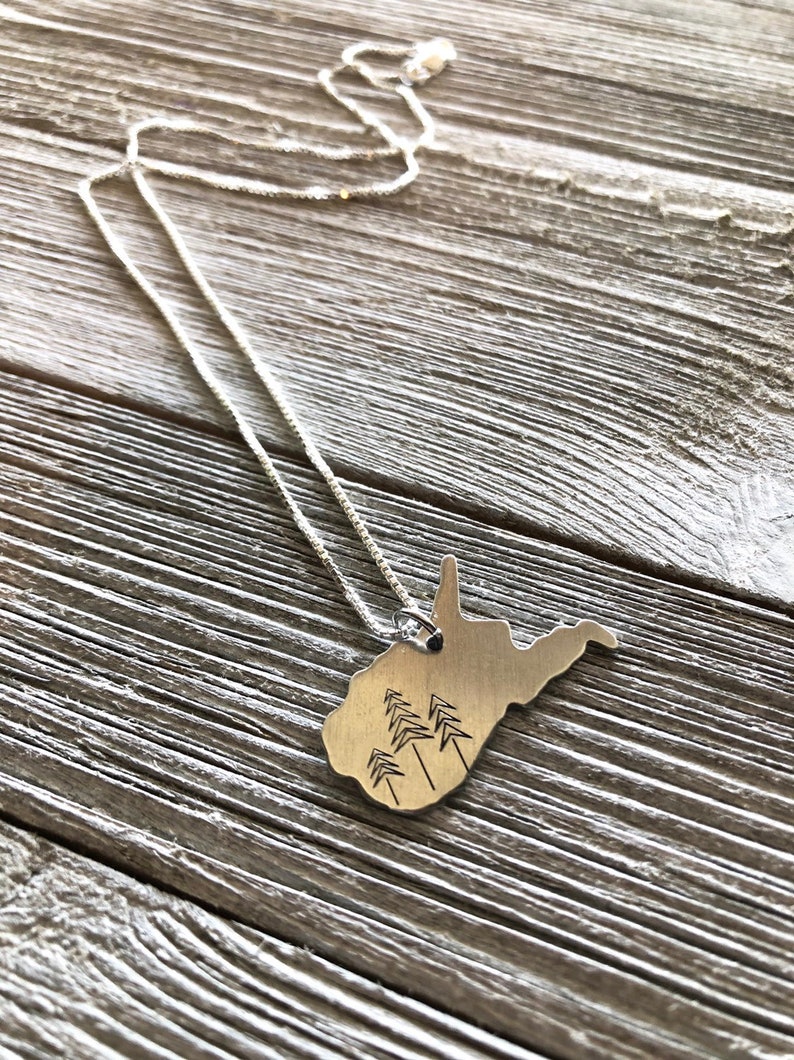 West Virginia State Necklace-west Virginia Necklace-gift - Etsy