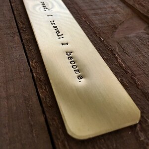 Brass Bookmark-custom Bookmark-hand Stamped Bookmark-reader Gift - Etsy
