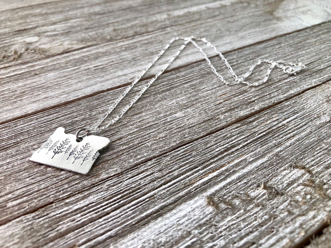 Oregon State Necklace-oregon Necklace-gift - Etsy