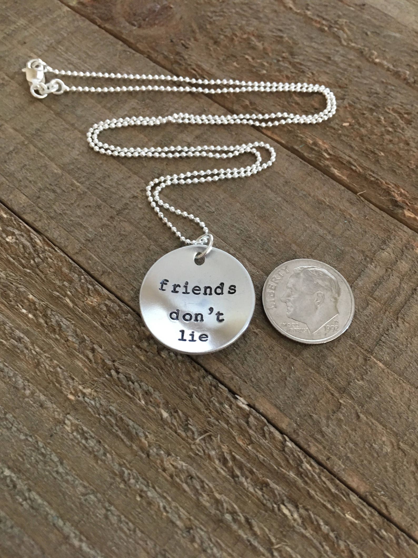Stranger Things Necklace Friends Don't Lie - Etsy