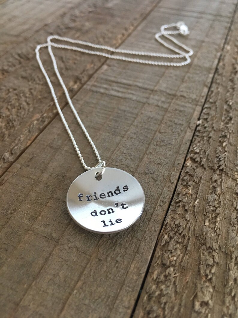 Stranger Things Necklace Friends Don't Lie - Etsy