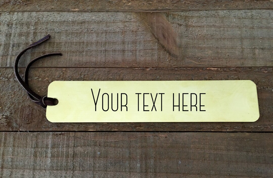 Brass Bookmark-custom Bookmark-hand Stamped Bookmark-reader Gift - Etsy