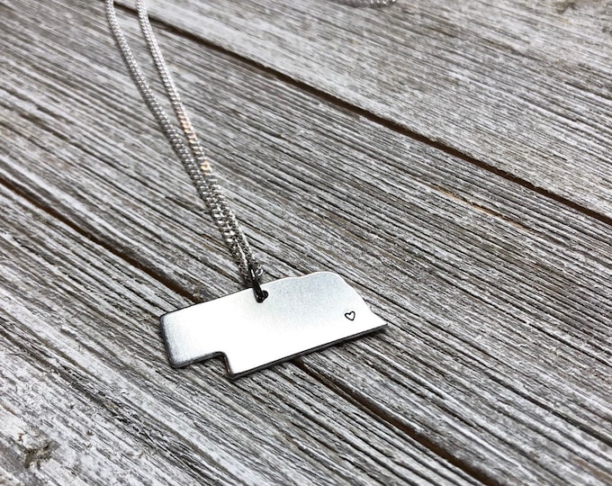 Nebraska State Necklace-nebraska Necklace-gift - Etsy