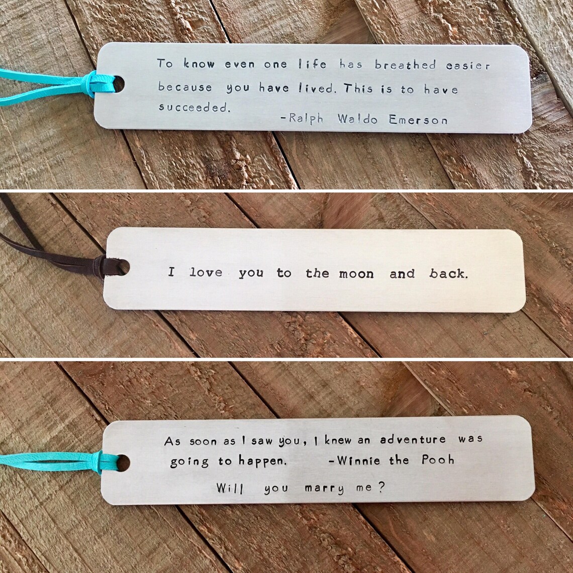 Custom Bookmark-hand Stamped Bookmark-unique Bookmark-gift for - Etsy