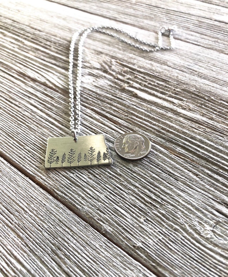 North Dakota State Necklace-gift - Etsy