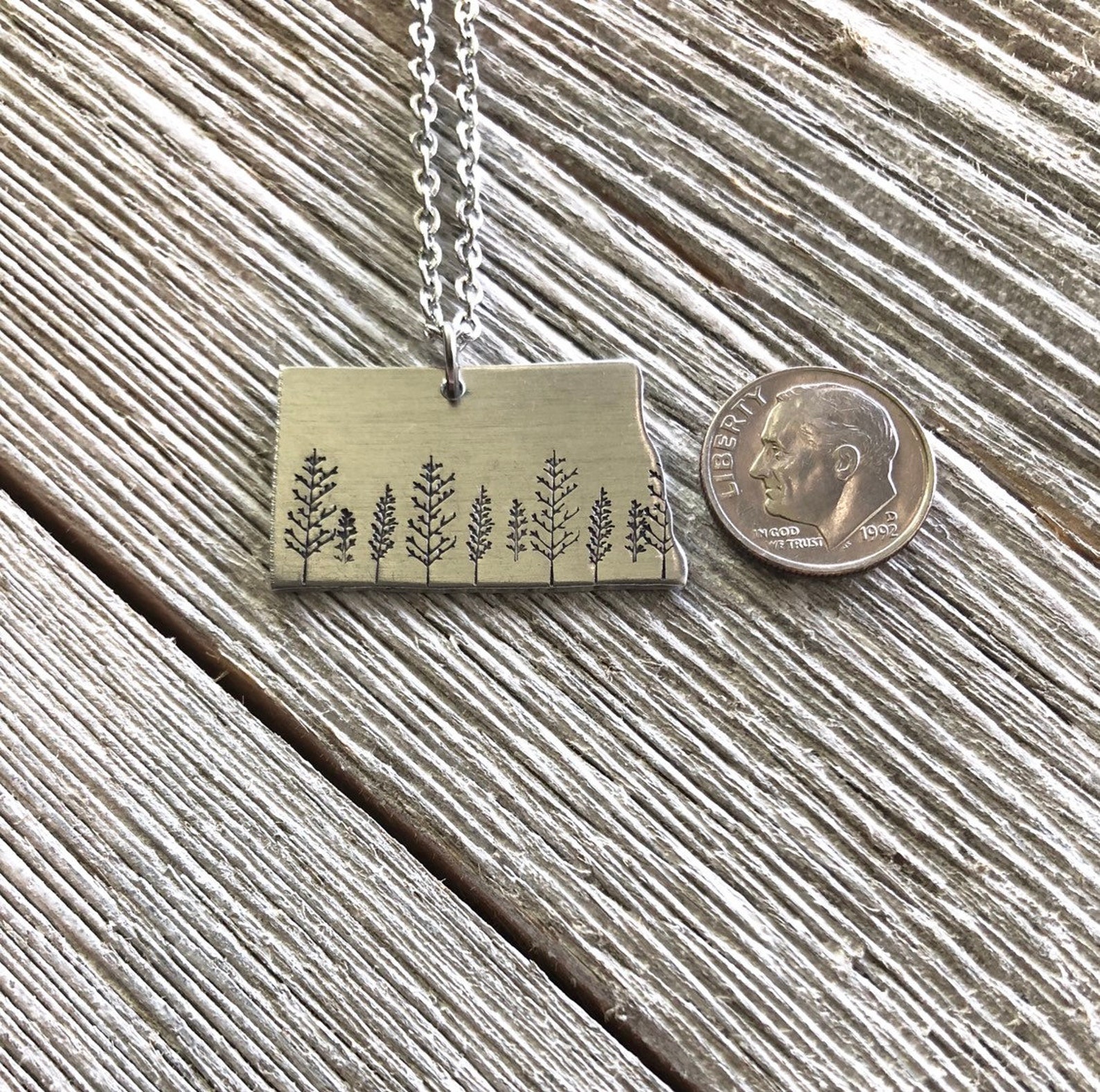 North Dakota State Necklace-gift - Etsy