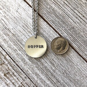 Stranger Things Necklace Hopper Necklace-stranger Things-handstamped ...
