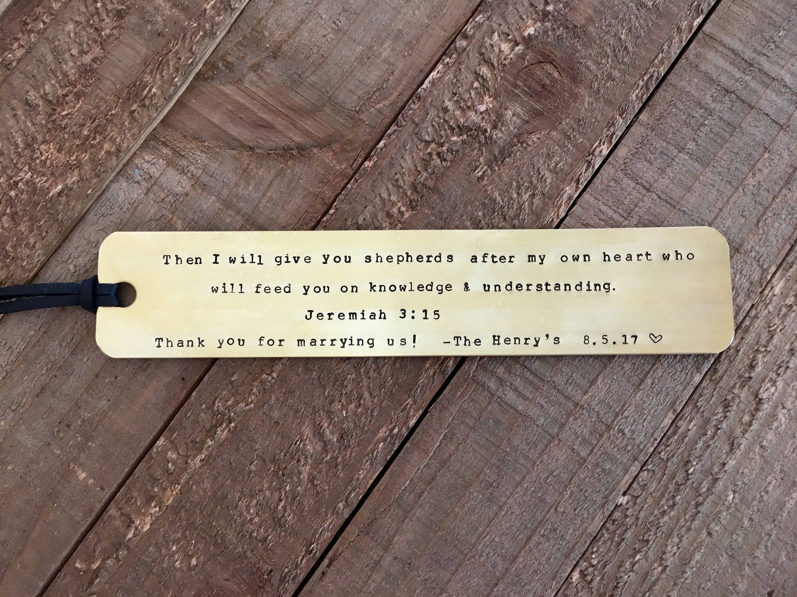 Brass Bookmark-custom Bookmark-hand Stamped Bookmark-reader Gift - Etsy