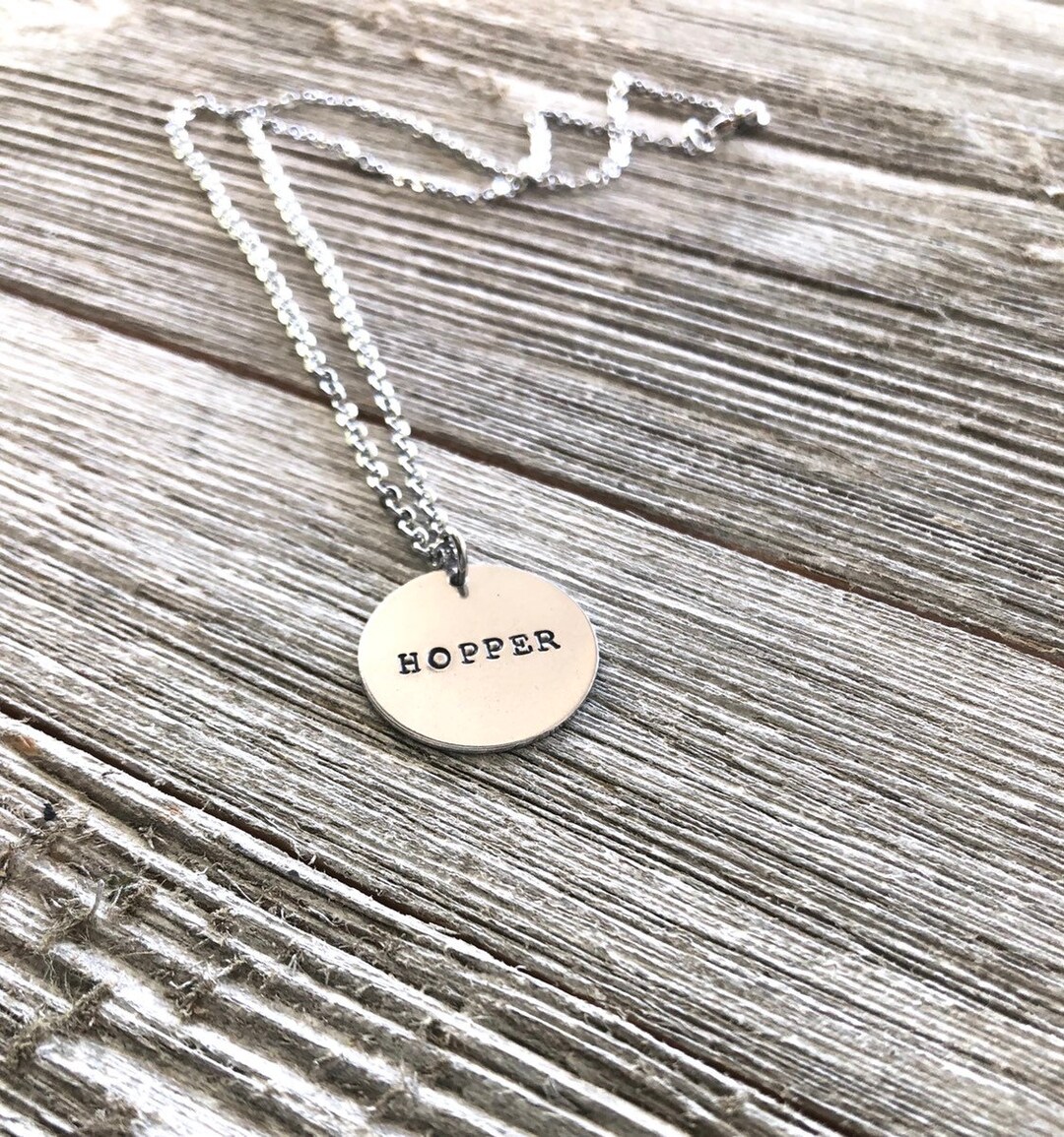 Stranger Things Necklace Hopper Necklace-stranger Things-handstamped ...