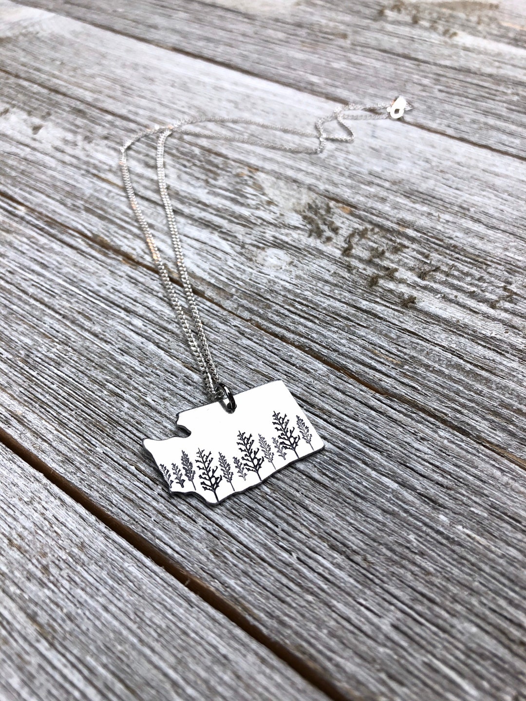Washington State Necklace-washington Necklace-gift - Etsy