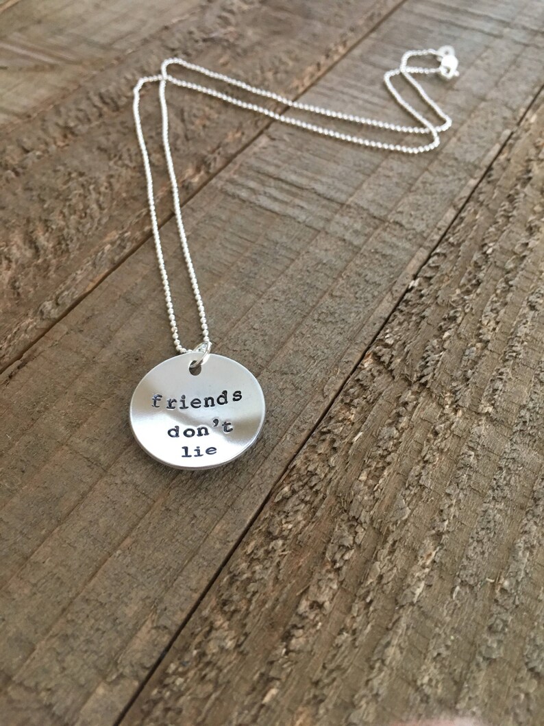 Stranger Things Necklace Friends Don't Lie - Etsy
