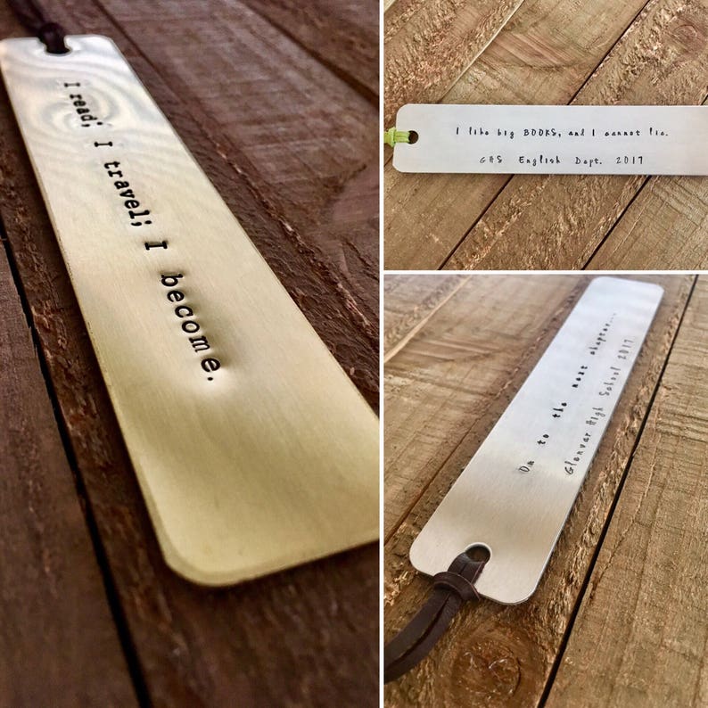 Custom Bookmark-hand Stamped Bookmark-unique Bookmark-gift for - Etsy