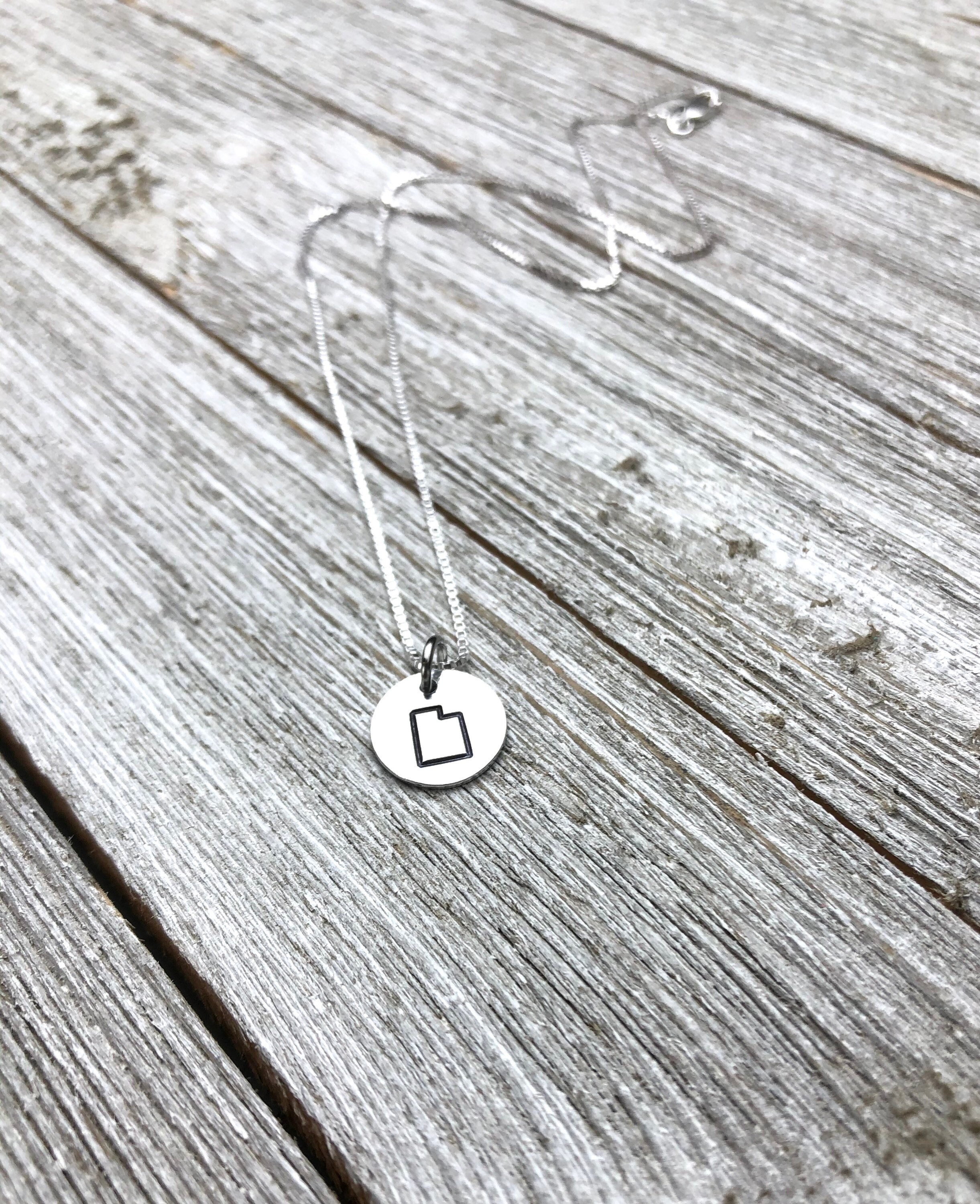 Utah Necklace-1/2" Handstamped Necklace-gift - Etsy