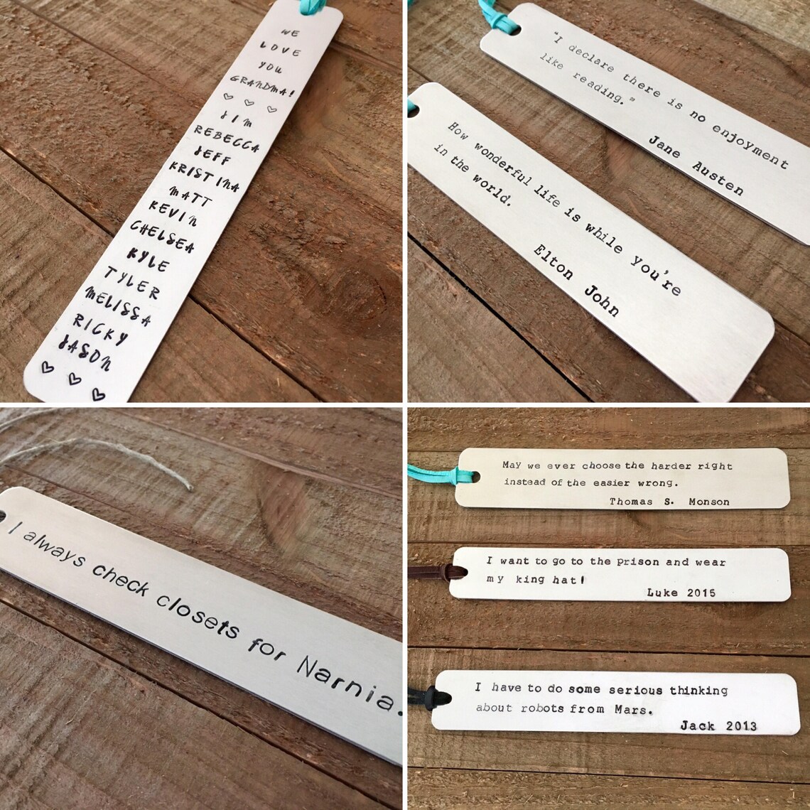 Custom Bookmark-hand Stamped Bookmark-unique Bookmark-gift for - Etsy