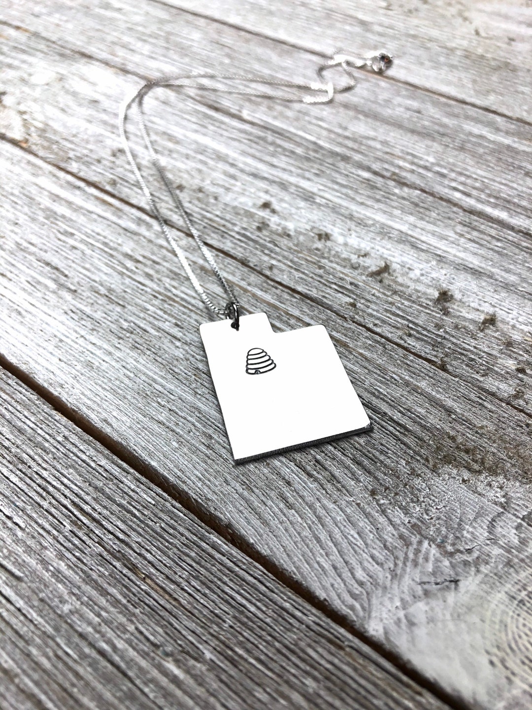 Large Utah Necklace- Beehive Necklace-utah Jewelry-beehive State ...