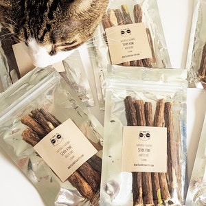 Natural Silvervine Matatabi Chew Sticks set of 5 Sticks Cat - Etsy