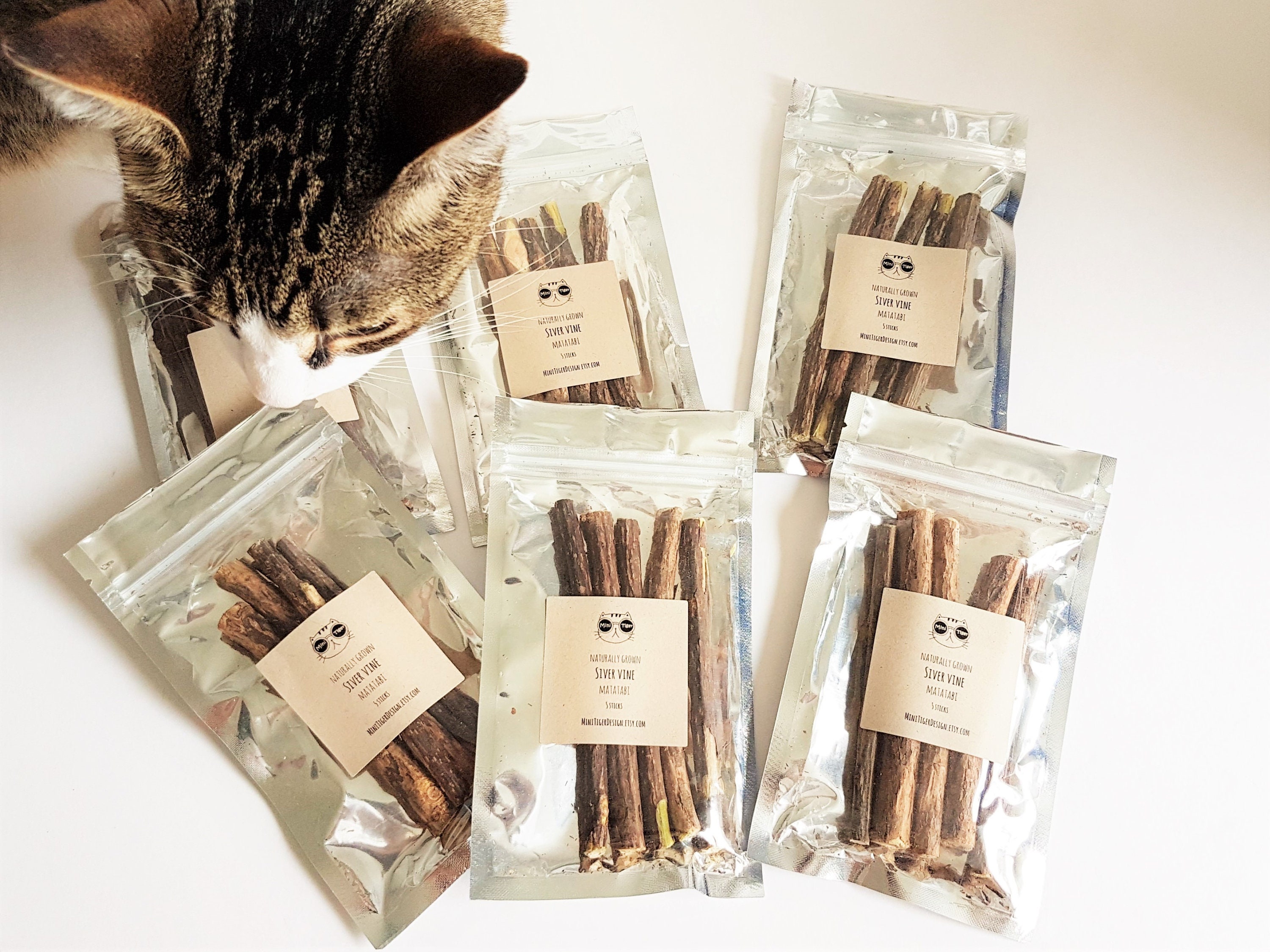 Natural Silvervine Matatabi Chew Sticks set of 5 Sticks Cat - Etsy