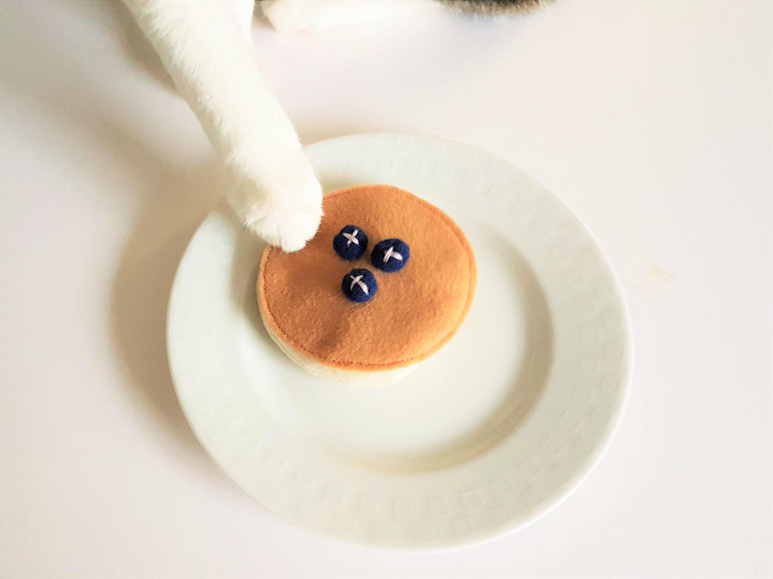 Cat toys Blueberry Pancake Catnip Cat Toys Vegan Food Cat Toys | Etsy