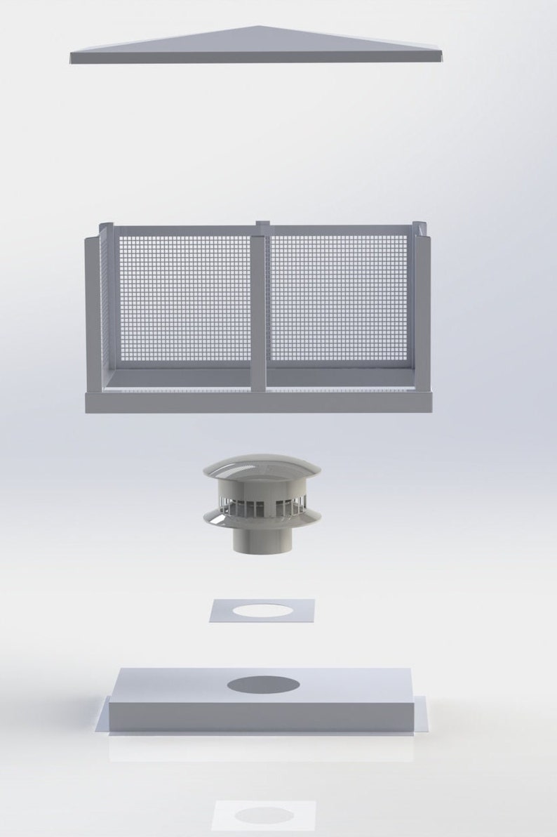 Custom Chimney Cap With Integral Flashing | Custom Chimney Cover ...