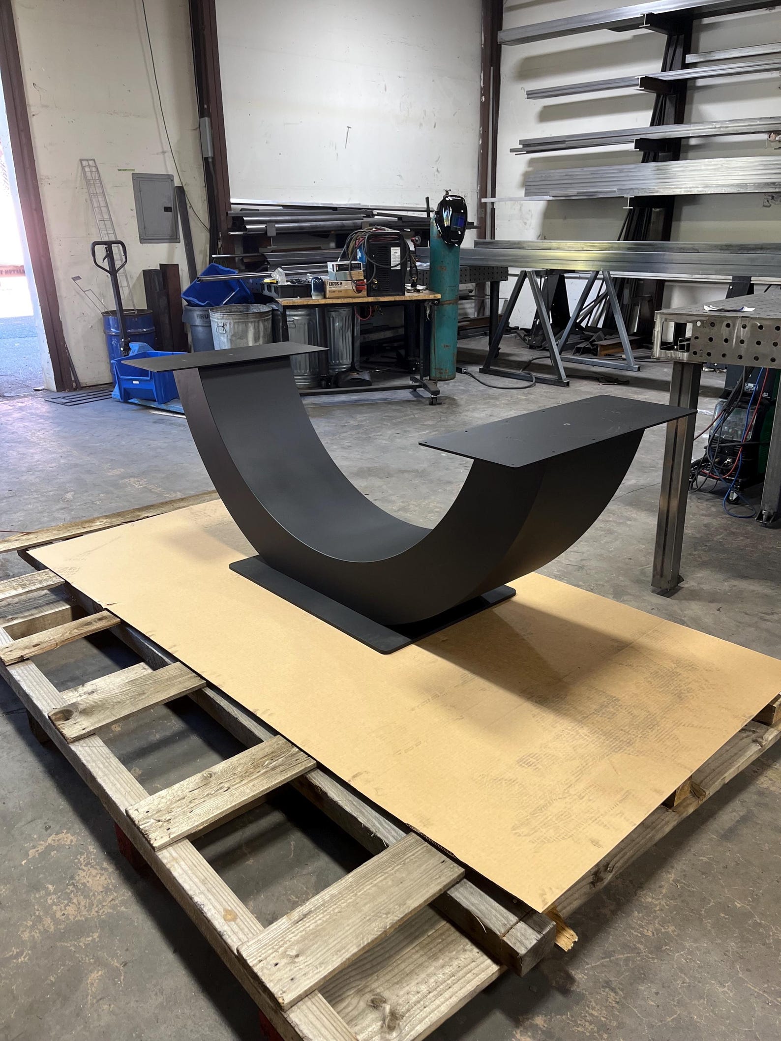 Custom Metal Pedestal Base - Half Dome Leg - Crescent Leg - Steel Leg ...