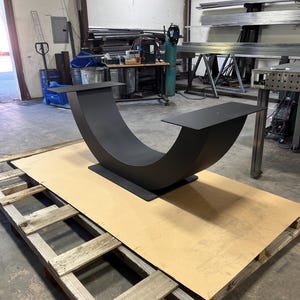 Custom Metal Pedestal Base - Half Dome Leg - Crescent Leg - Steel Leg ...