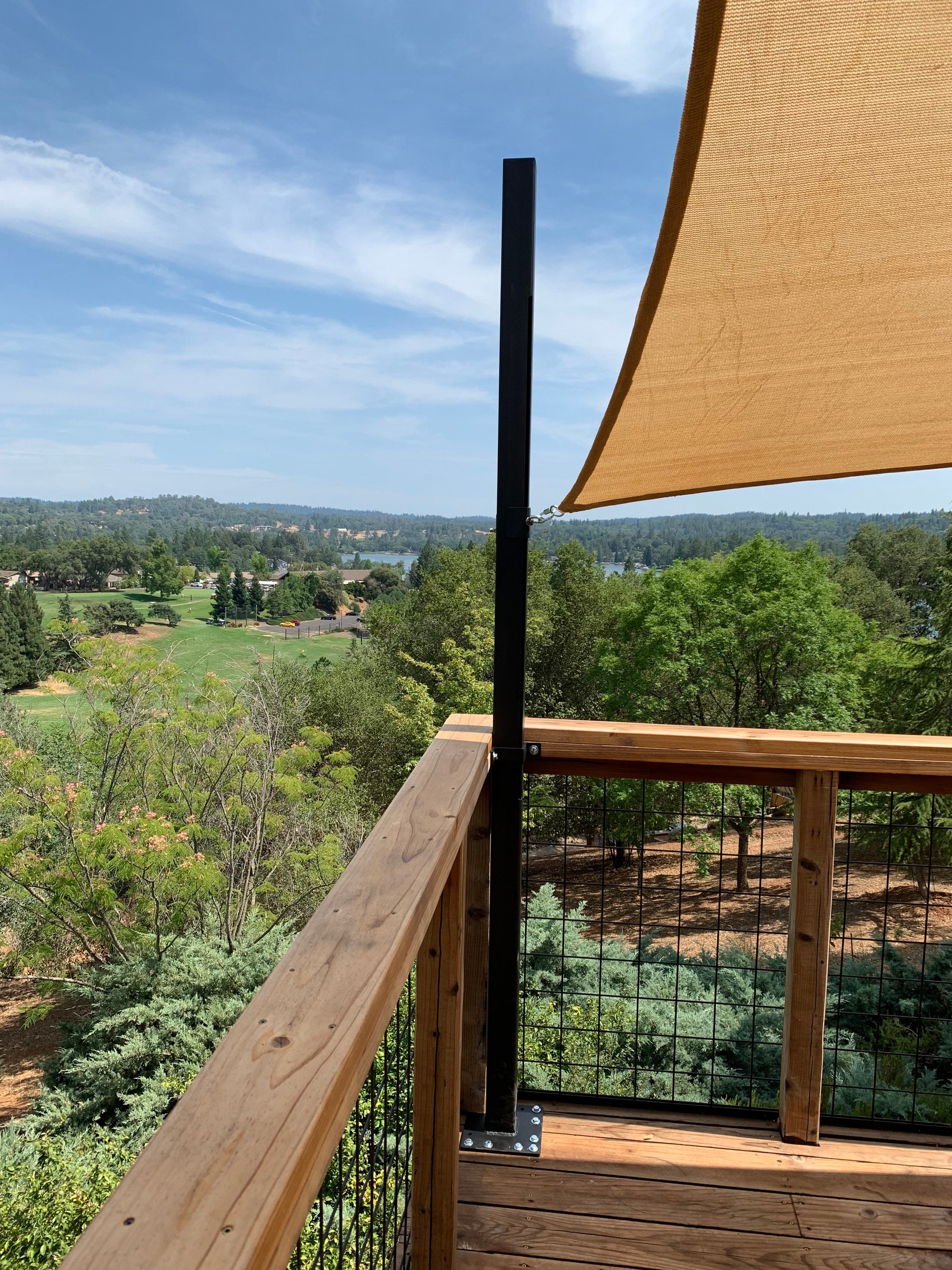 Height Adjustable Sun Shade Sail Post | Custom Shade Sale Post | Custom ...