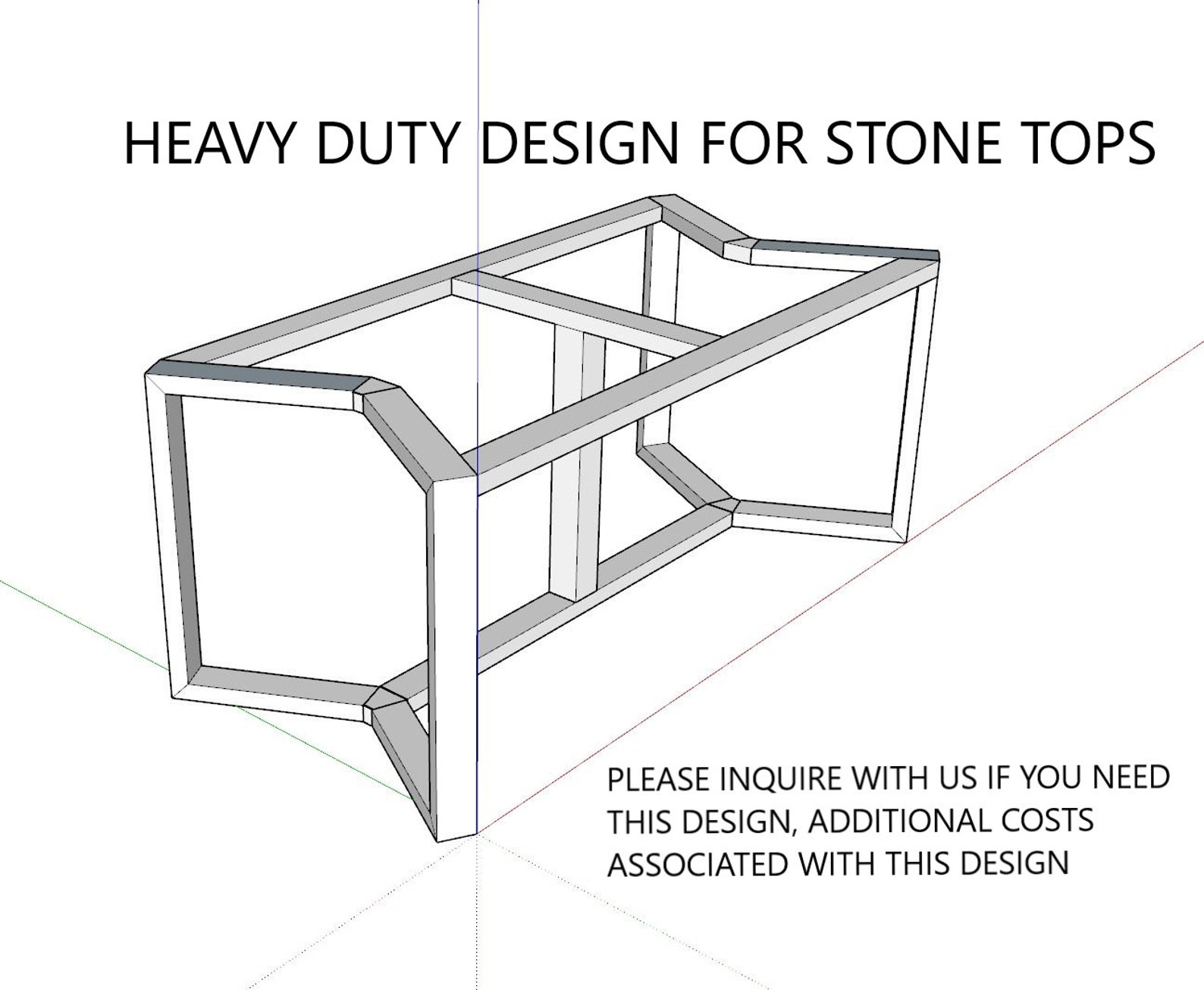 Chevron Table Base Heavy Duty Frame Stone Table Base - Etsy