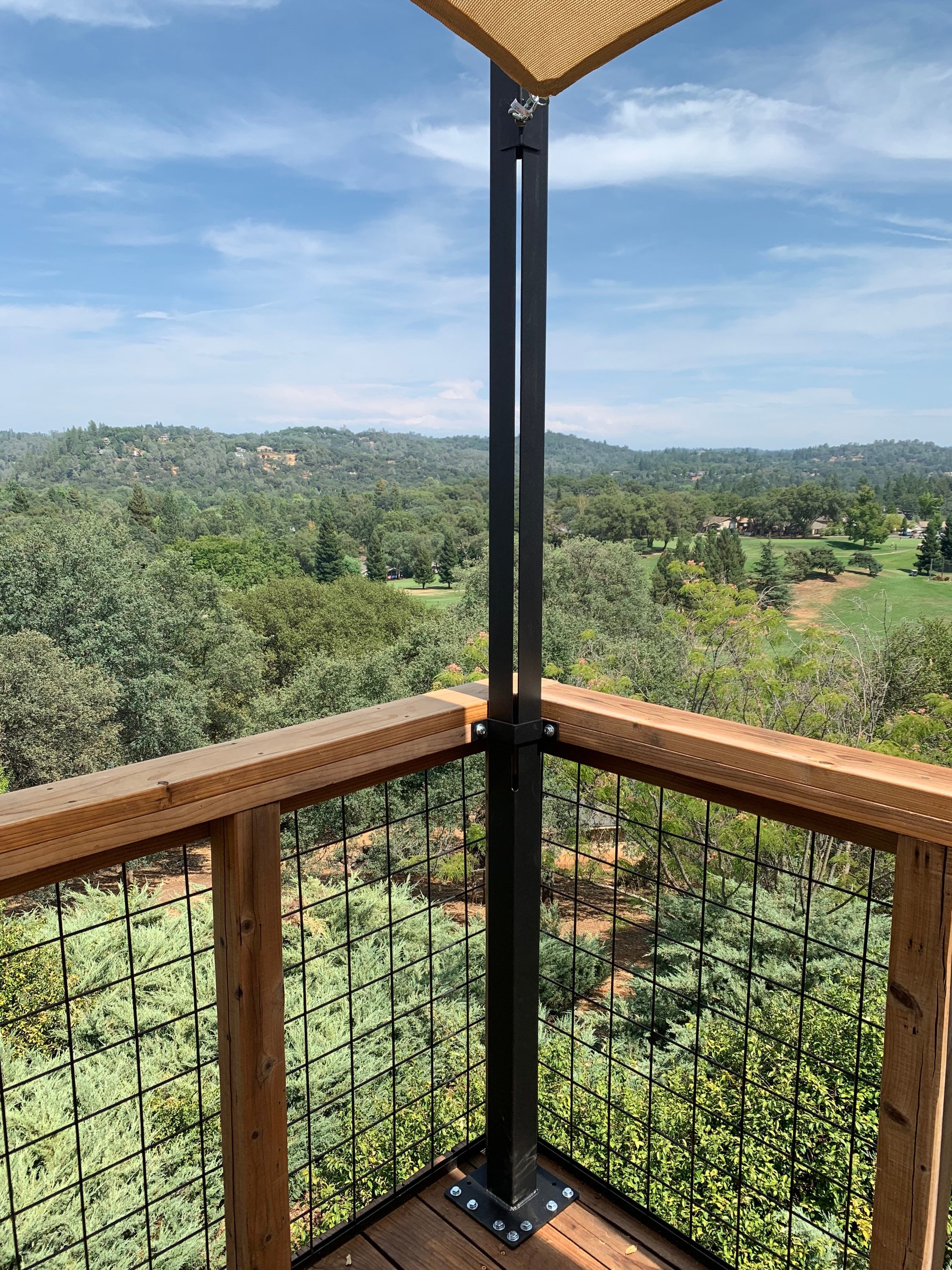 Height Adjustable Sun Shade Sail Post | Custom Shade Sale Post | Custom ...