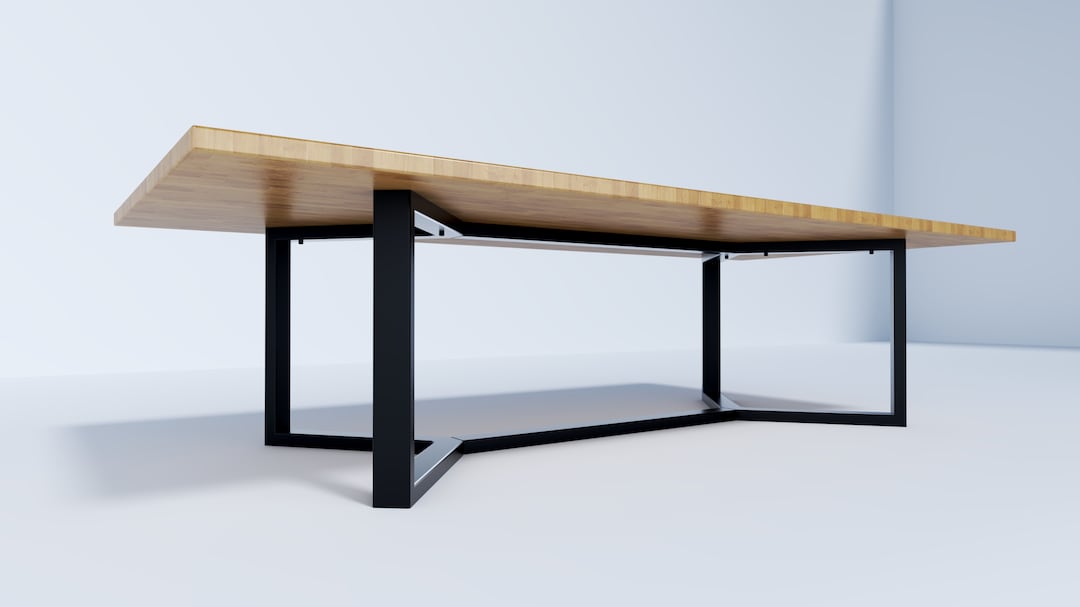 Chevron Table Base - Heavy Duty Frame - Stone Table Base - Metal Table ...