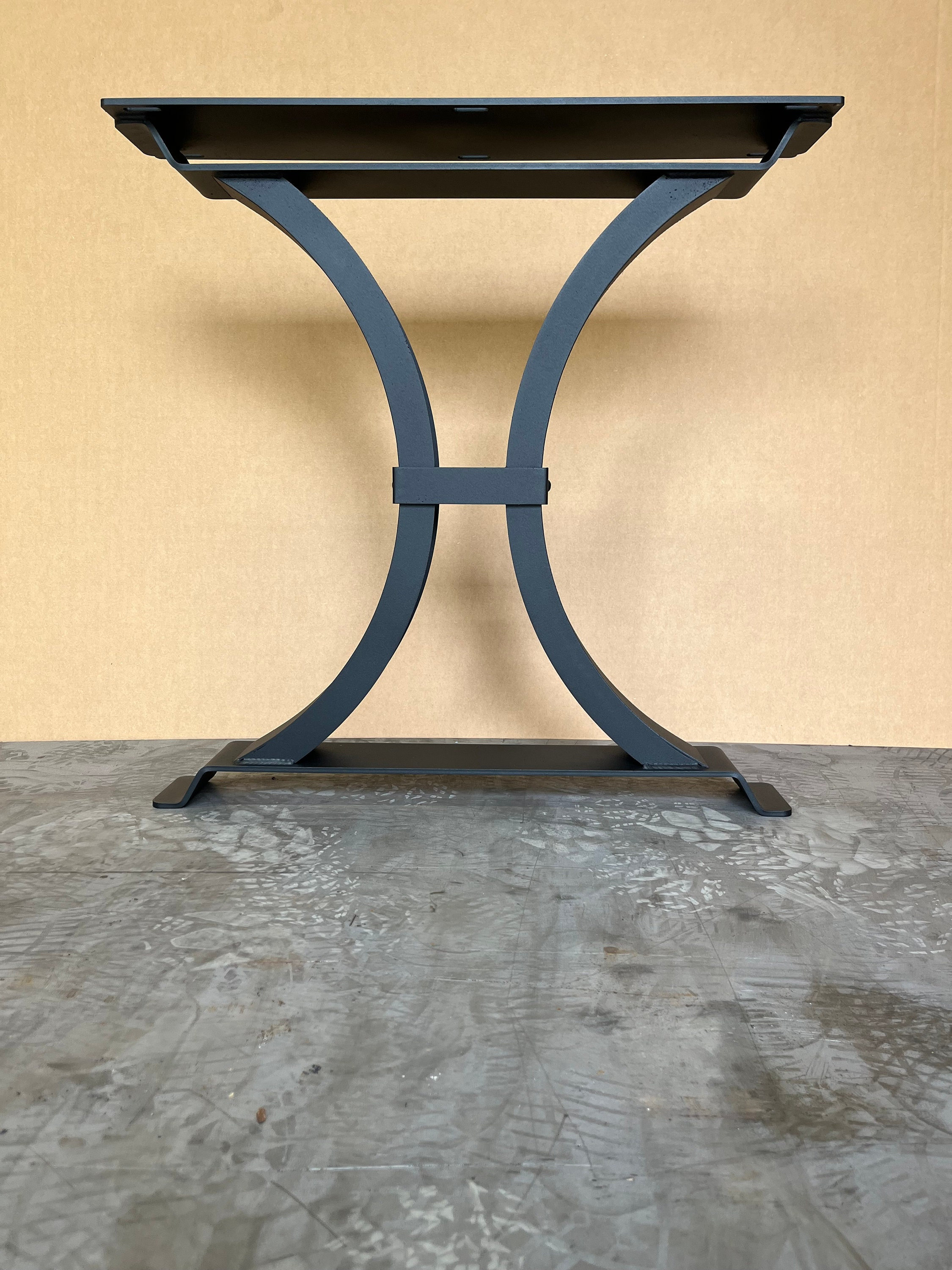 Hourglass metal table legs store