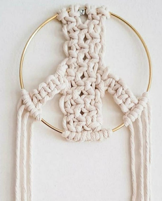 Peace Sign Macrame | Etsy