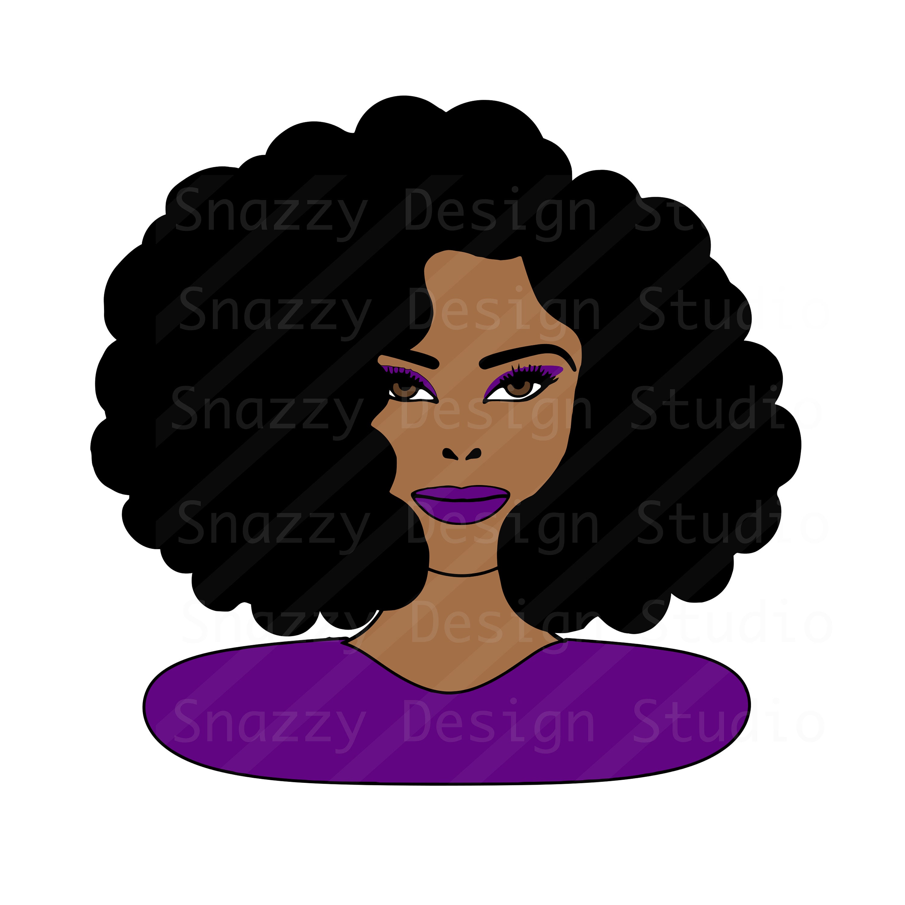 Afro Hair Lady svg Natural hair svg black woman svg Meet | Etsy