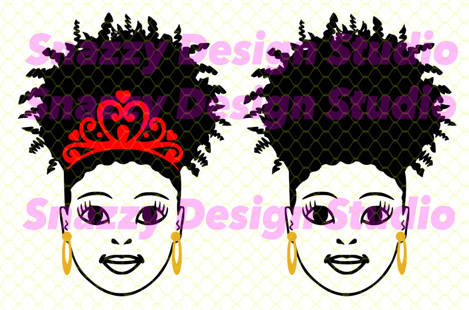 Afro Puff Svg ~ Coils Svg ~ Afro Coils ~ Young Girl Svg ~ Ethnic Svg ...