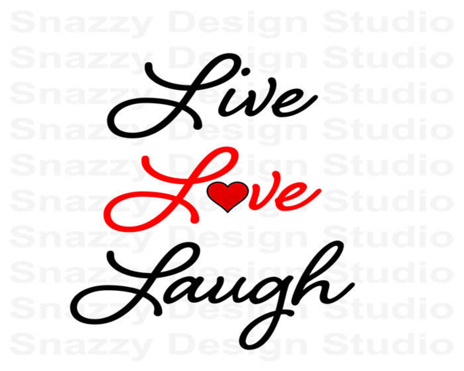 Live Love Laugh Cutting SVG File EPS DXF - Etsy