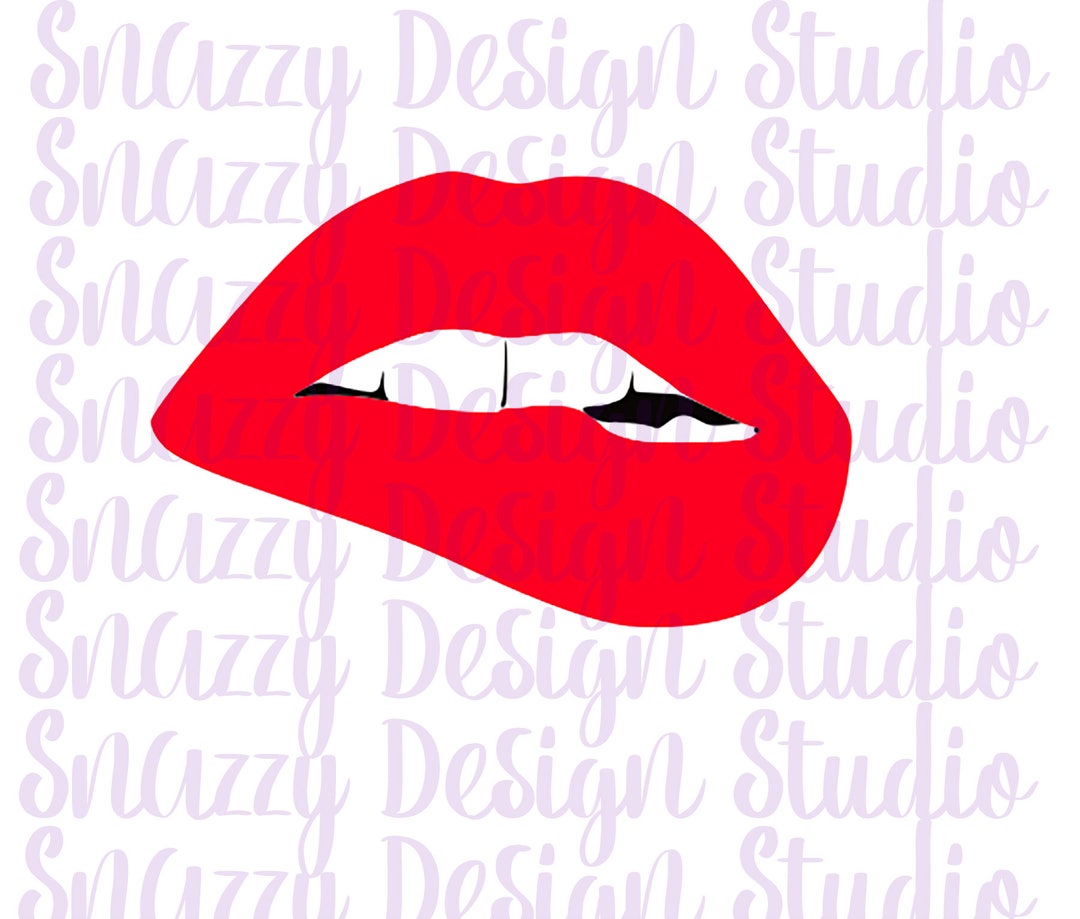 Lips ~ Biting Lips ~ Lips Cut File ~ Fashion Lips ~ Mouth Svg ~ Sexy ...